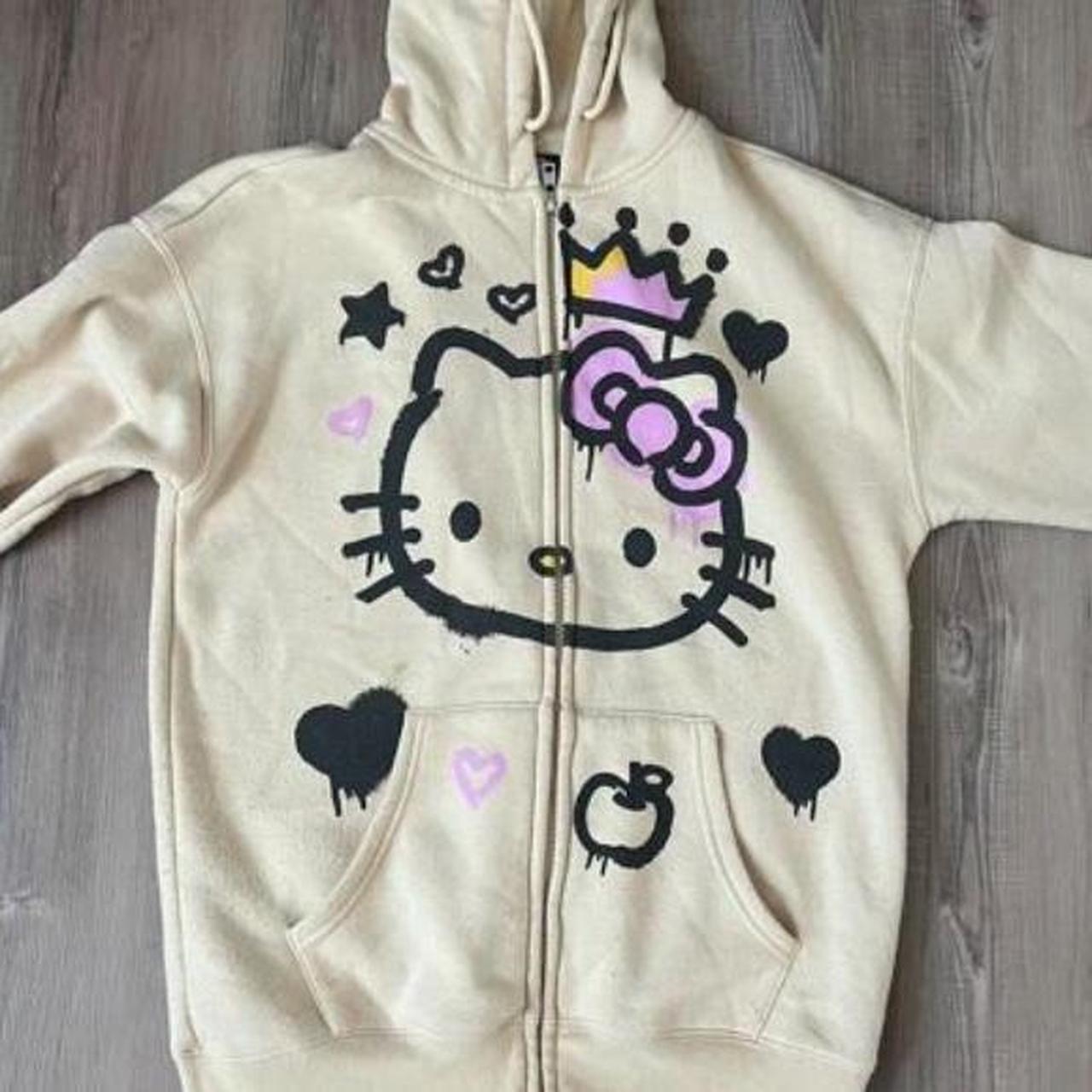 hello kitty jacket from forever 21 no marks stains... - Depop