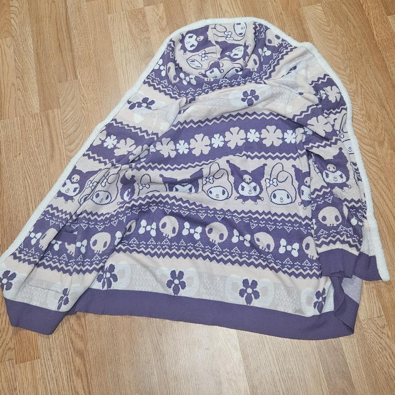 Hot Topic Kuromi My Melody Sherpa Long Jacket - Depop