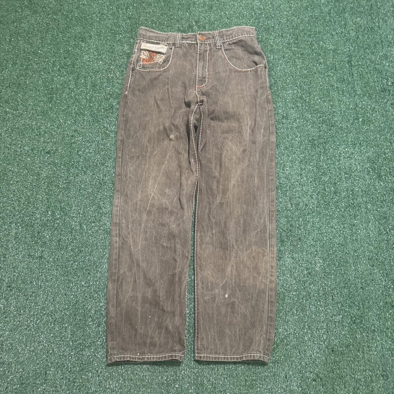 Knockout Jeans Darkish Brown Color Crazy back... | Depop