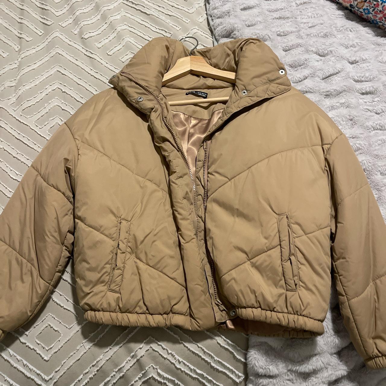 Tan SHEIN puffer jacket - Depop