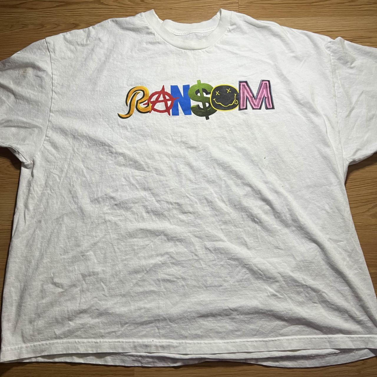 RANSOM Multi Logo Tee small washable stain on... - Depop