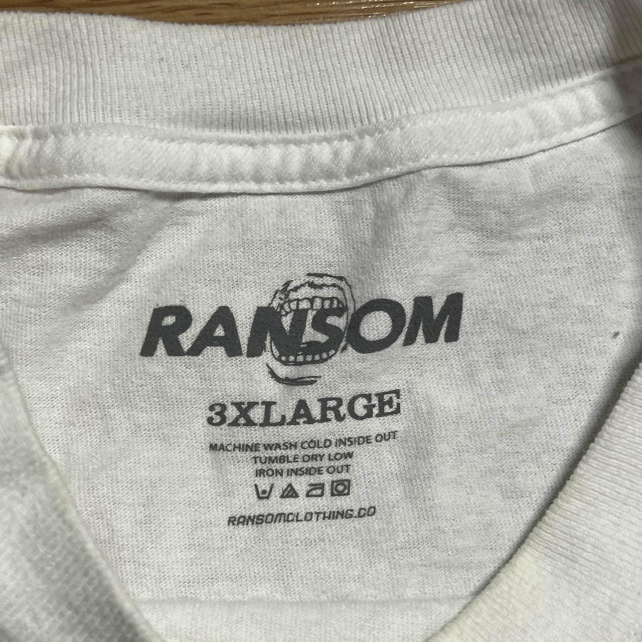 RANSOM Multi Logo Tee small washable stain on... - Depop