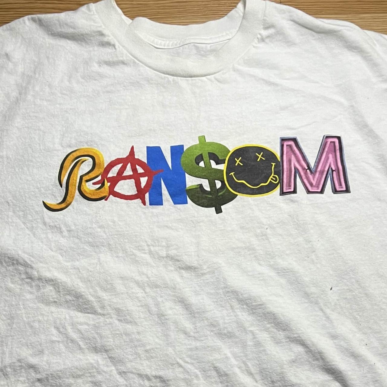 RANSOM Multi Logo Tee small washable stain on... - Depop