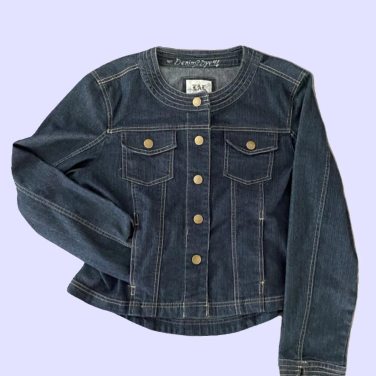 Live A Little Brand blue denim jacket with... - Depop