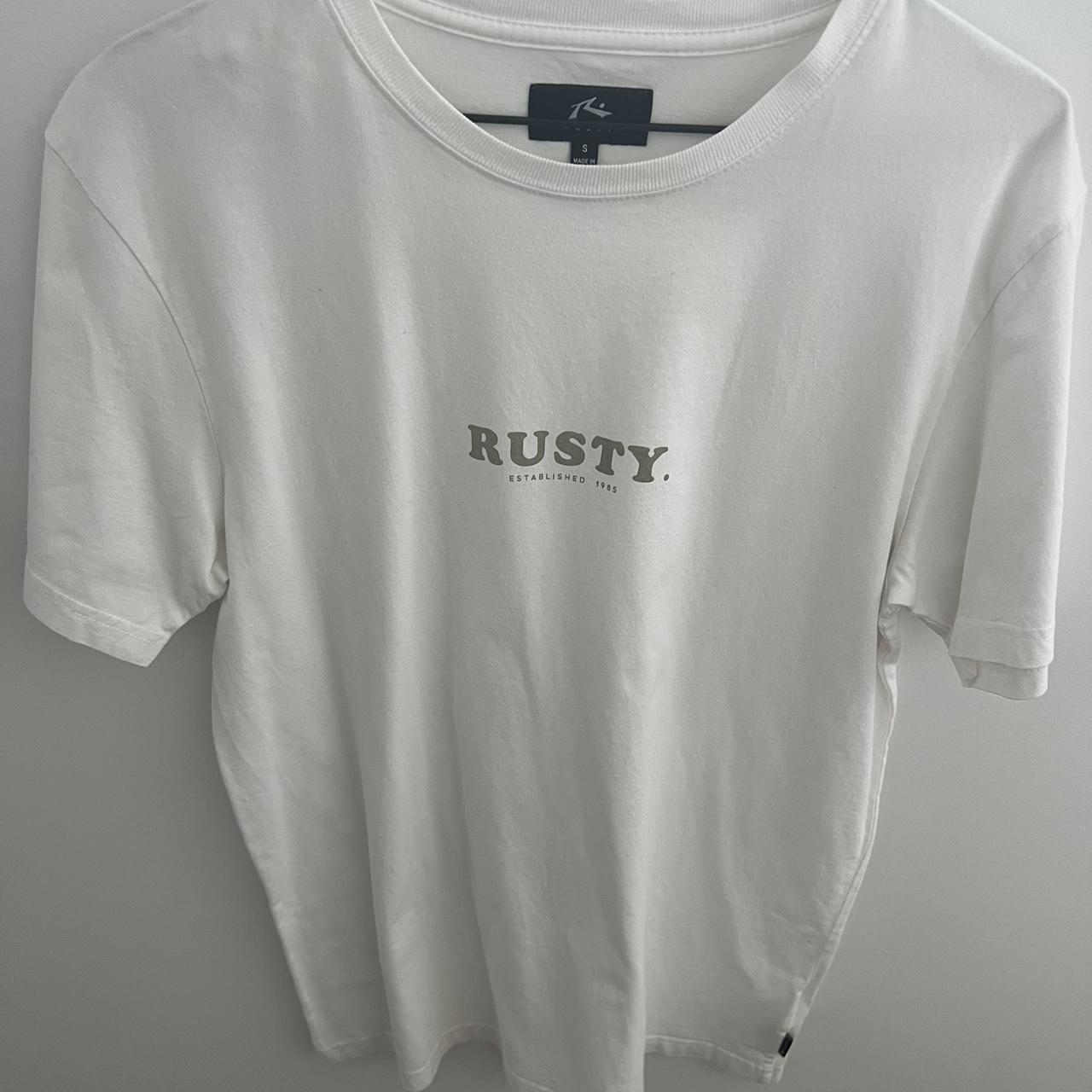Rusty logo t-shirt Brand - Rusty Size - S Colour -... | Depop