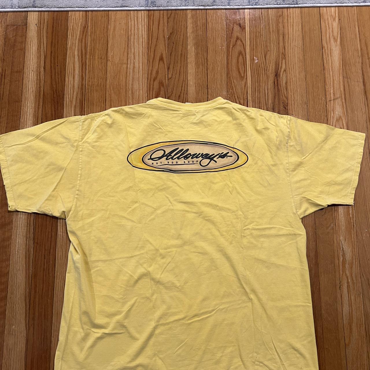 Alloway’s Hot Rod Shop Tee Men’s XXL Small hole in... - Depop