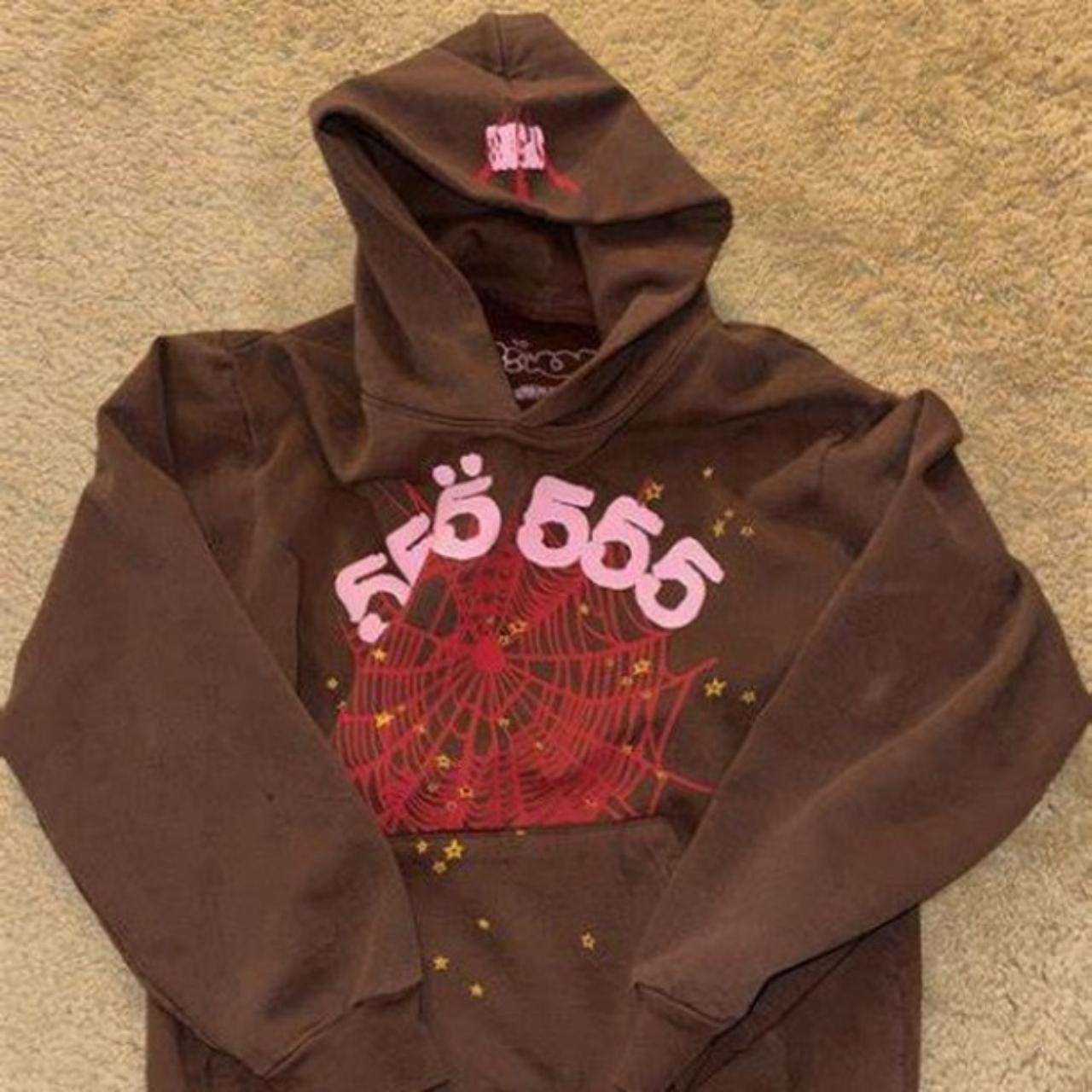sp5der, spider, sp3der worldwide hoodie 555 brown | Depop sp5der, spider, sp3der worldwide hoodie 555 brown | Depop