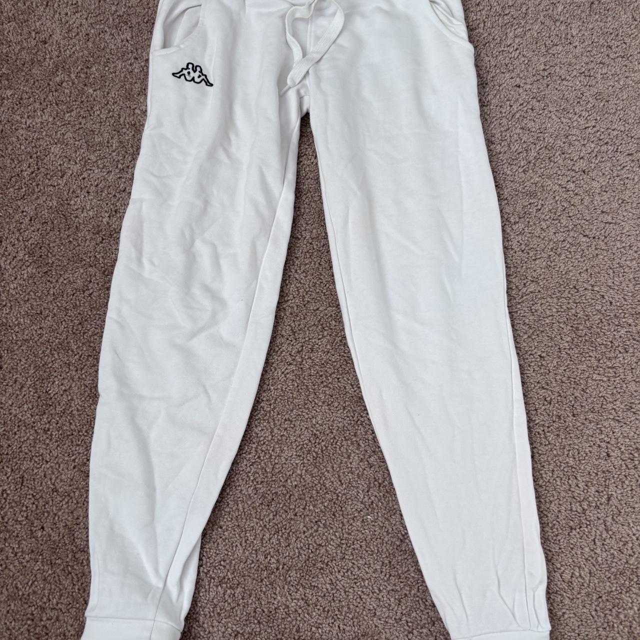 White Kappa Sweatpants - Depop