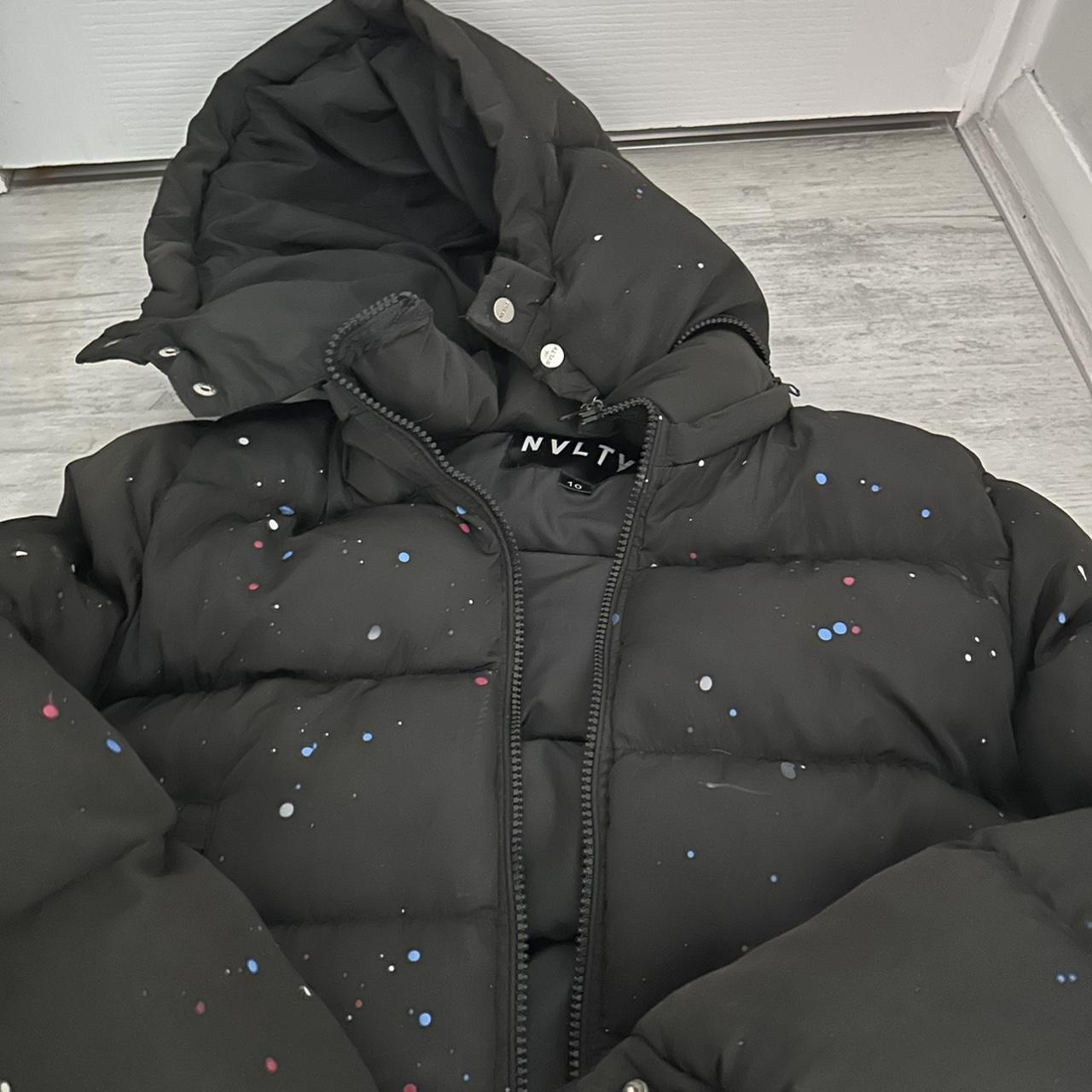 size 10 nvlty puffer jacket cropped worn 4 times - Depop
