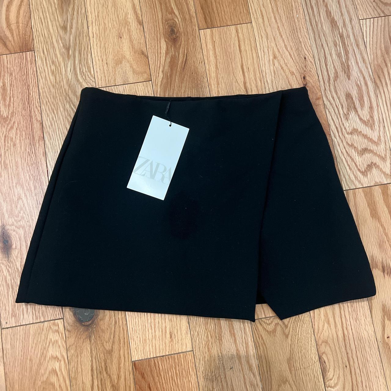 Brand New Asymmetric Zara Skort New worn- bought a... - Depop