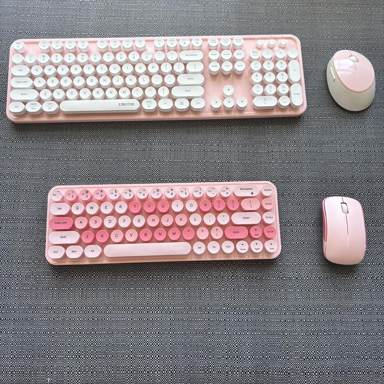 Pink keyboard and mouse set - perfect for a girly... - Depop