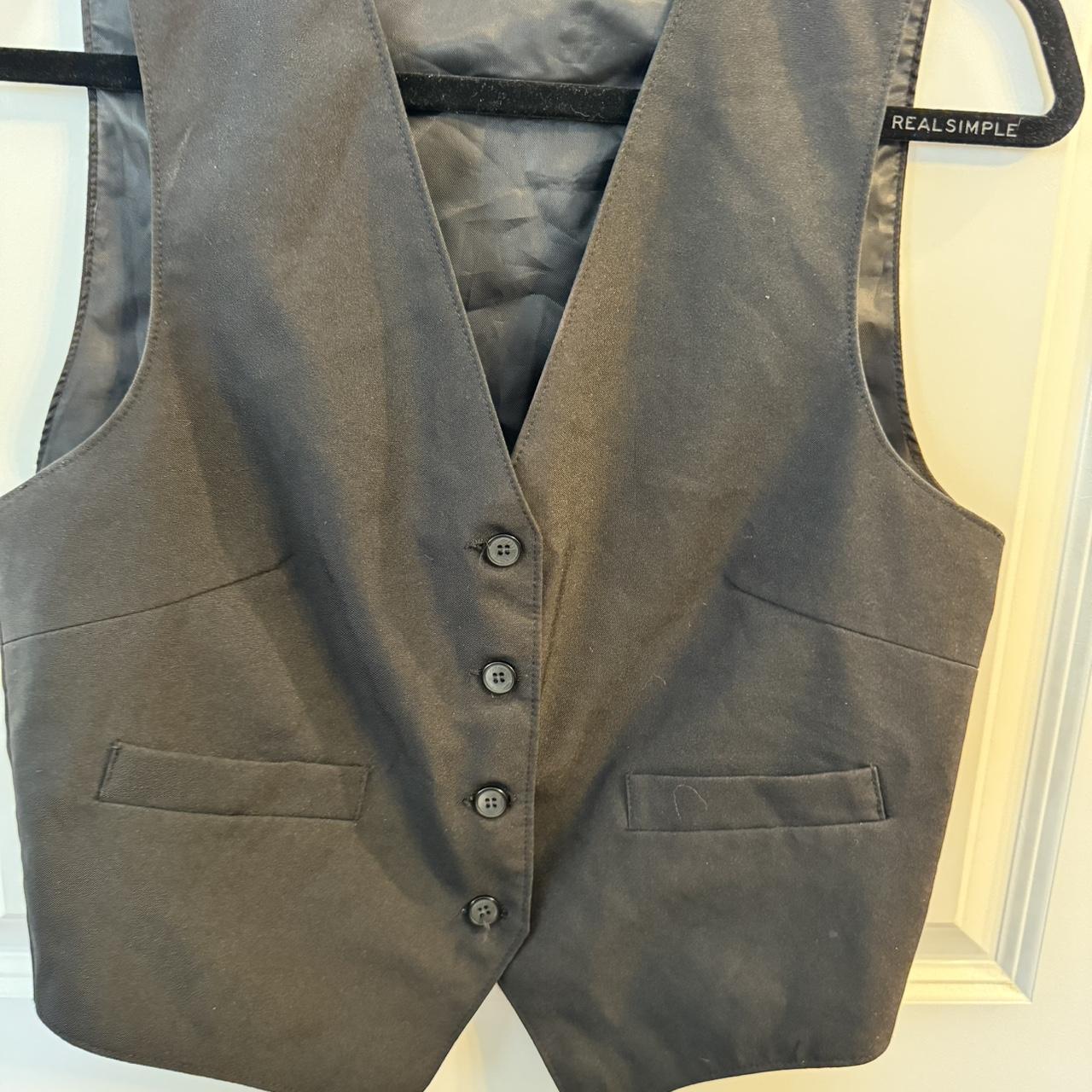 Black button down vest size women’s small. Slight... - Depop