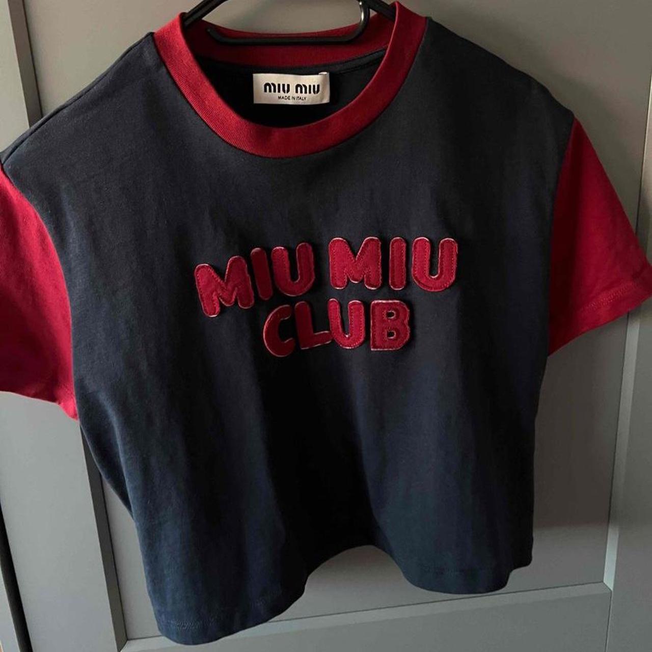 Miu Miu tshirt - Depop Miu Miu tshirt - Depop