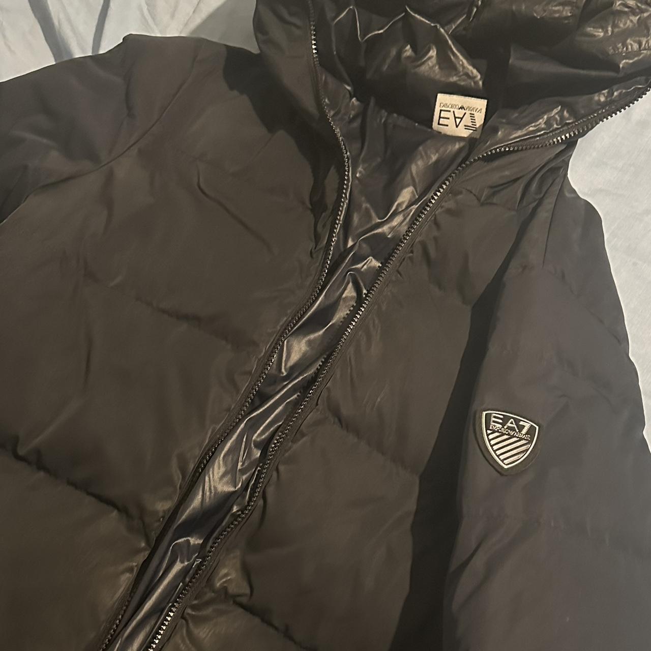 EA7 Quilted puffa jacket - Navy blue - Size M. Worn... | Depop