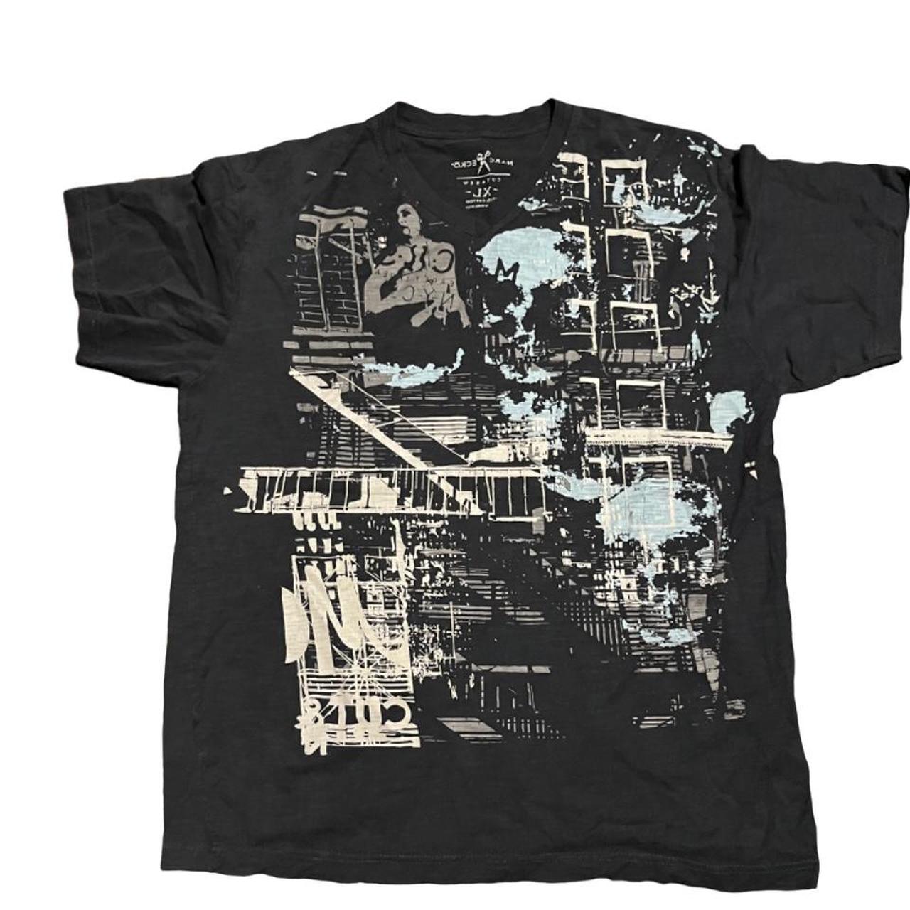 Mark ECKO tee crazy print on the front size XL 100%... - Depop