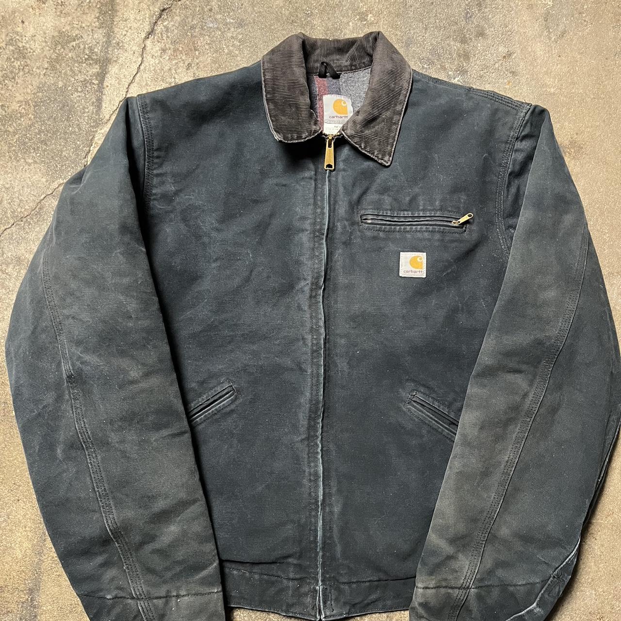 Vintage Black Carhartt Detroit Jacket Size L Great... - Depop