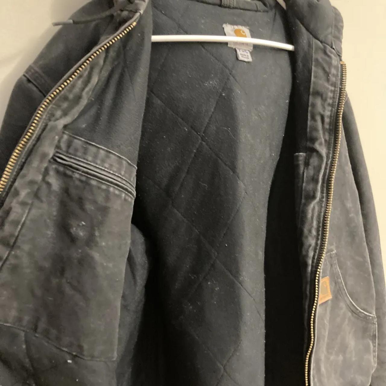 Carhartt J130 Quilted Canvas Jacket Coat Hooded... - Depop