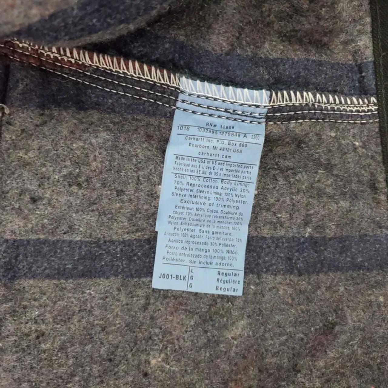 VTG Carhartt J001 BLK Detroit Duck Blanket Lined... - Depop