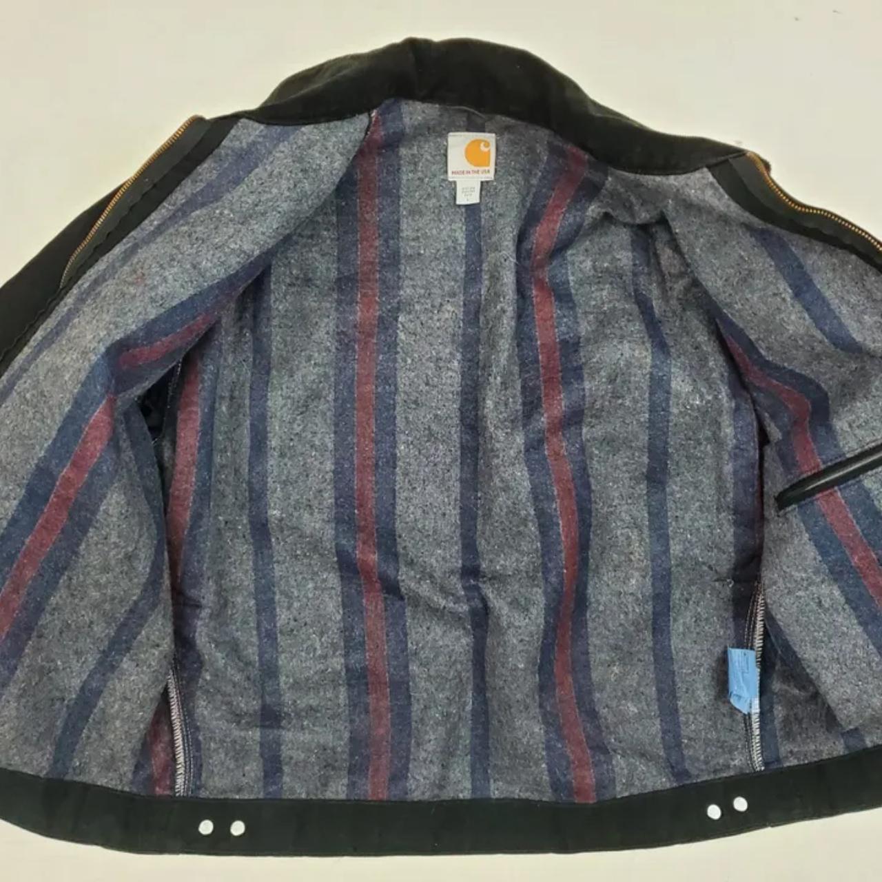 VTG Carhartt J001 BLK Detroit Duck Blanket Lined... - Depop