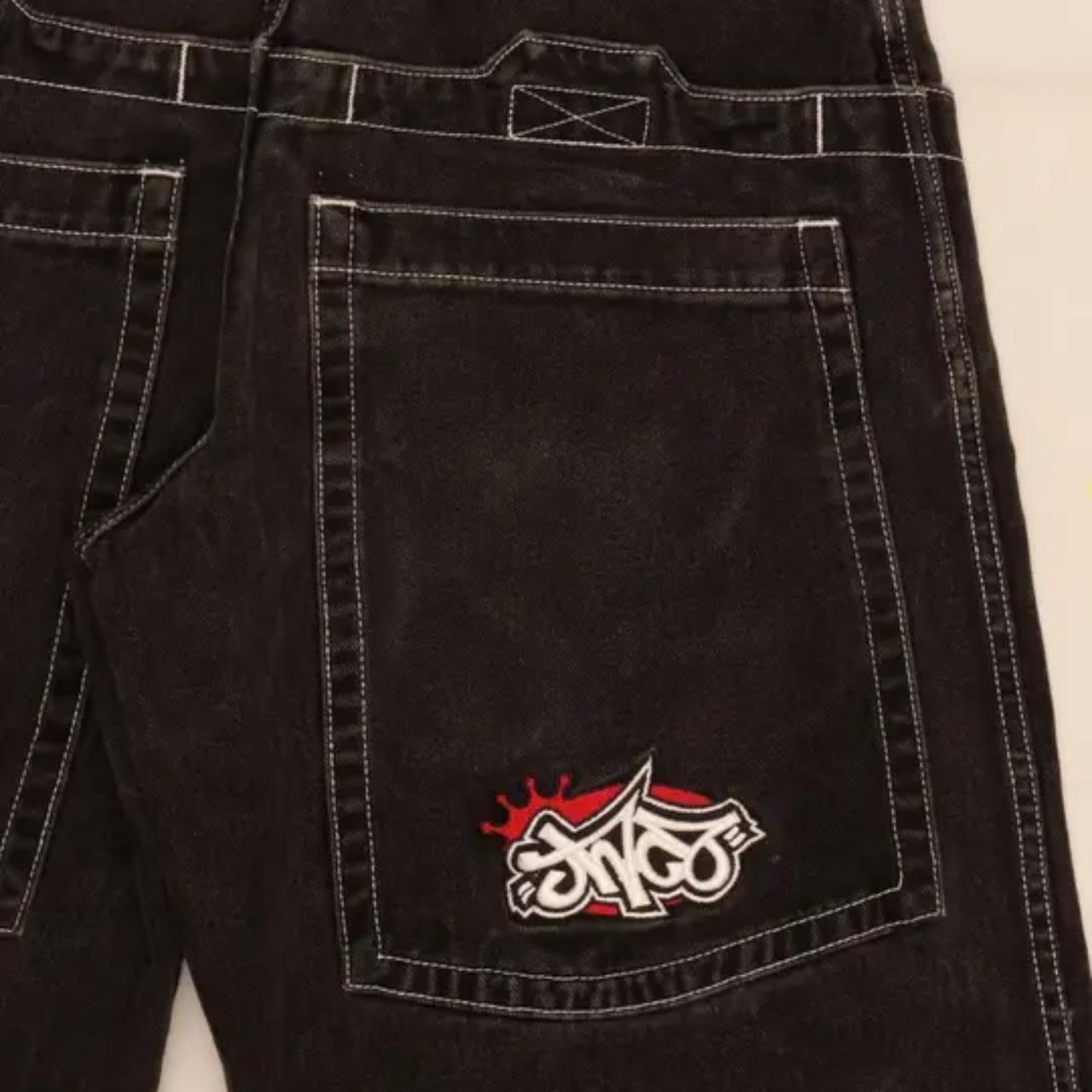 B9616 VTG JNCO Jeans Men's Baggy Hip Hop Denim Jeans... - Depop