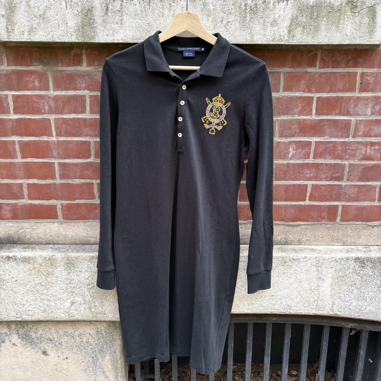 Black Polo Ralph Lauren long sleeve dress #preppy... | Depop