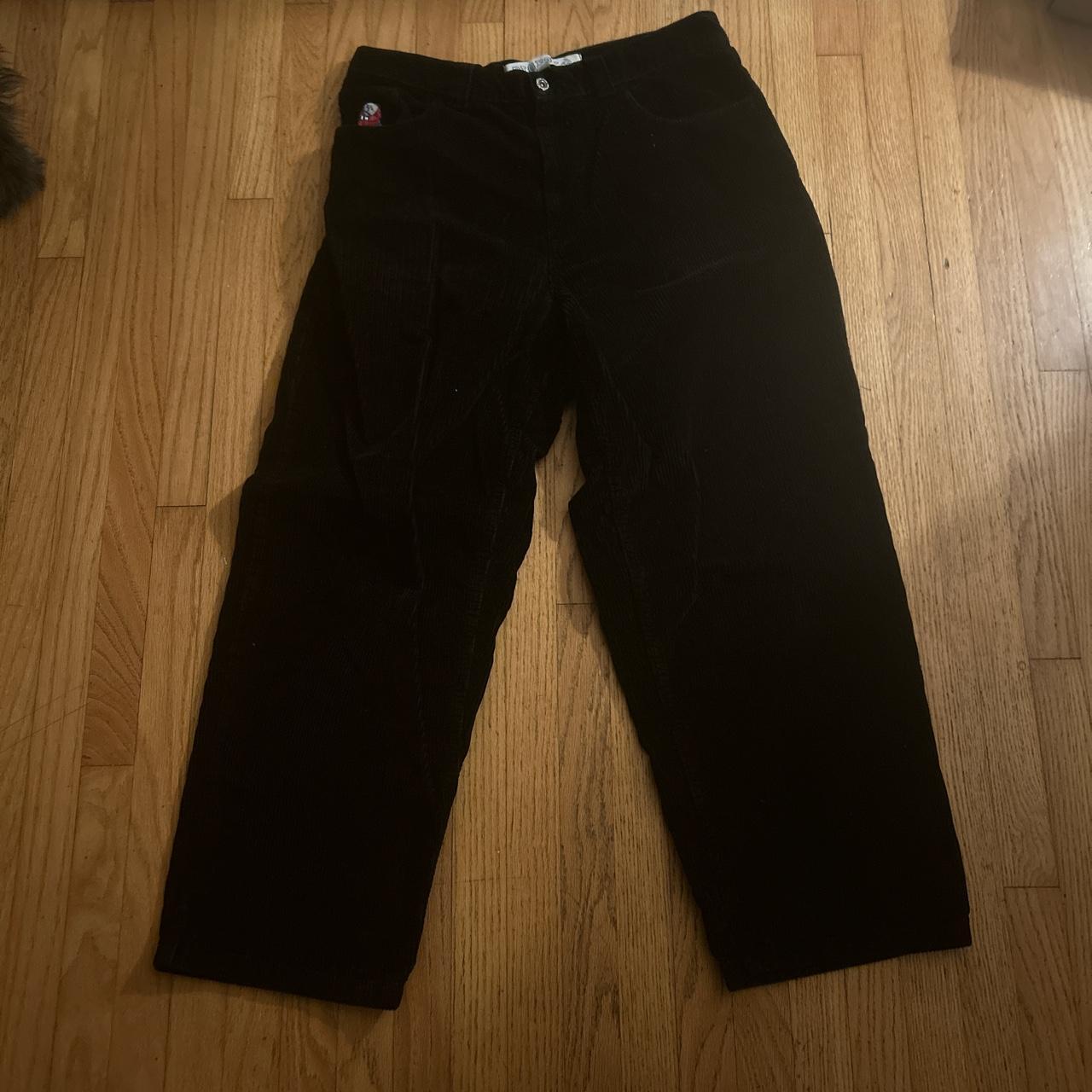 Black corduroy polar jeans size M this is NOT... - Depop
