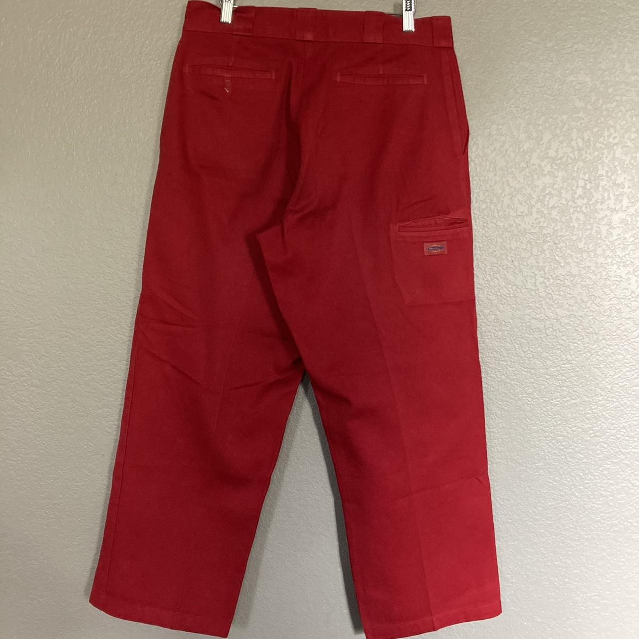 Red Double Knee Dickies 2000s Y2k Red Dickies Depop