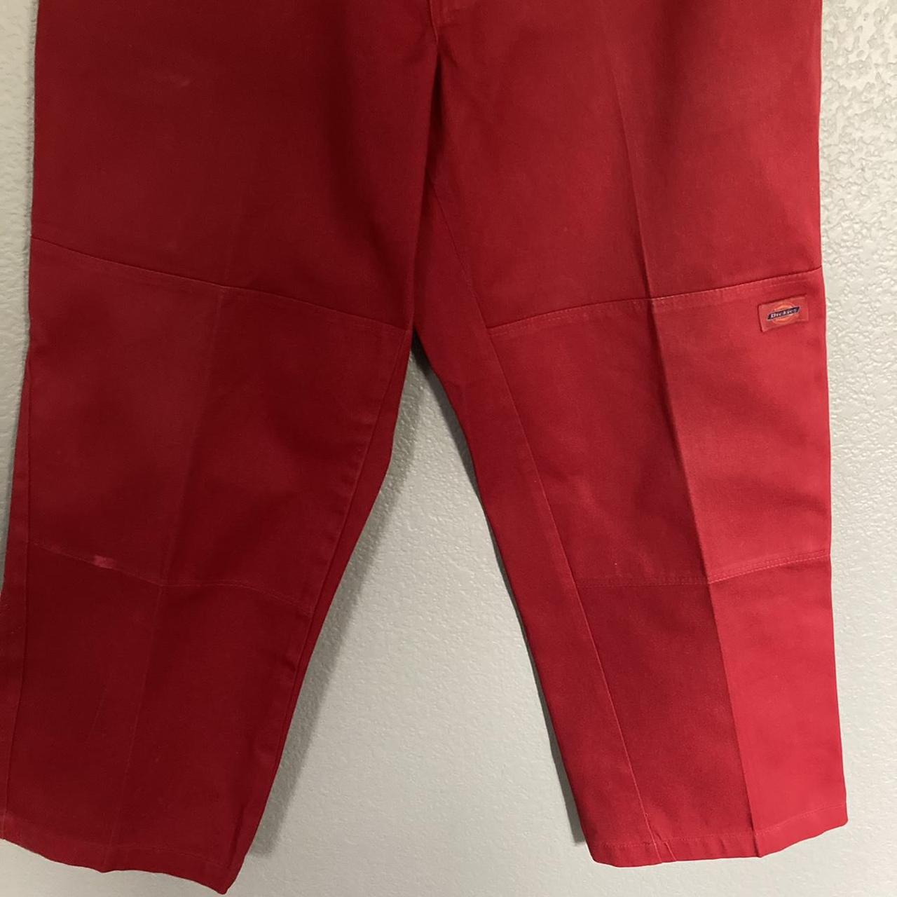 Red Double Knee Dickies 2000s Y2k red Dickies... - Depop