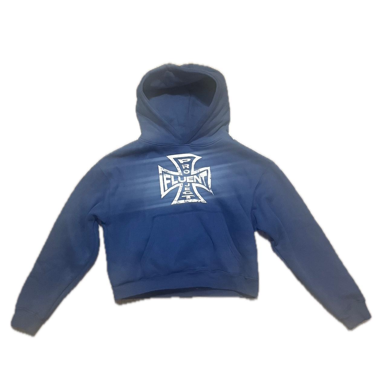 Project Fluent Cropped Hoodie Unworn Perfect... - Depop