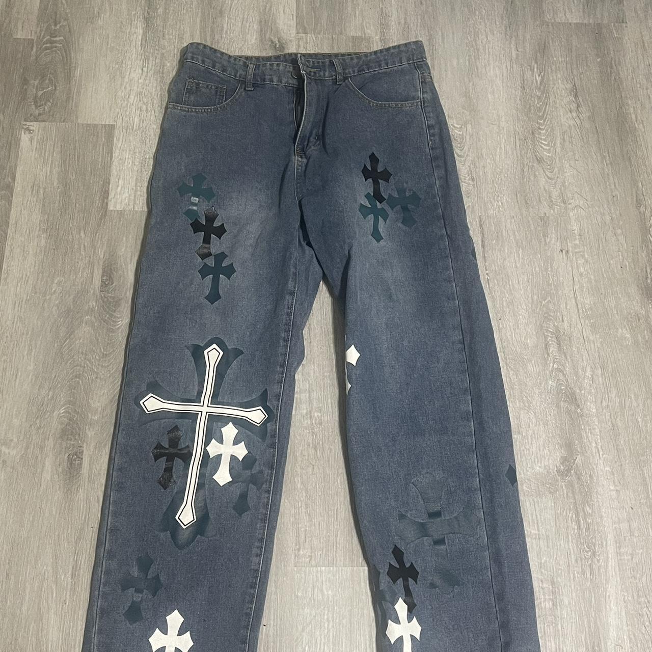 Chrome hearts Like Jeans Size 32x36 | Depop