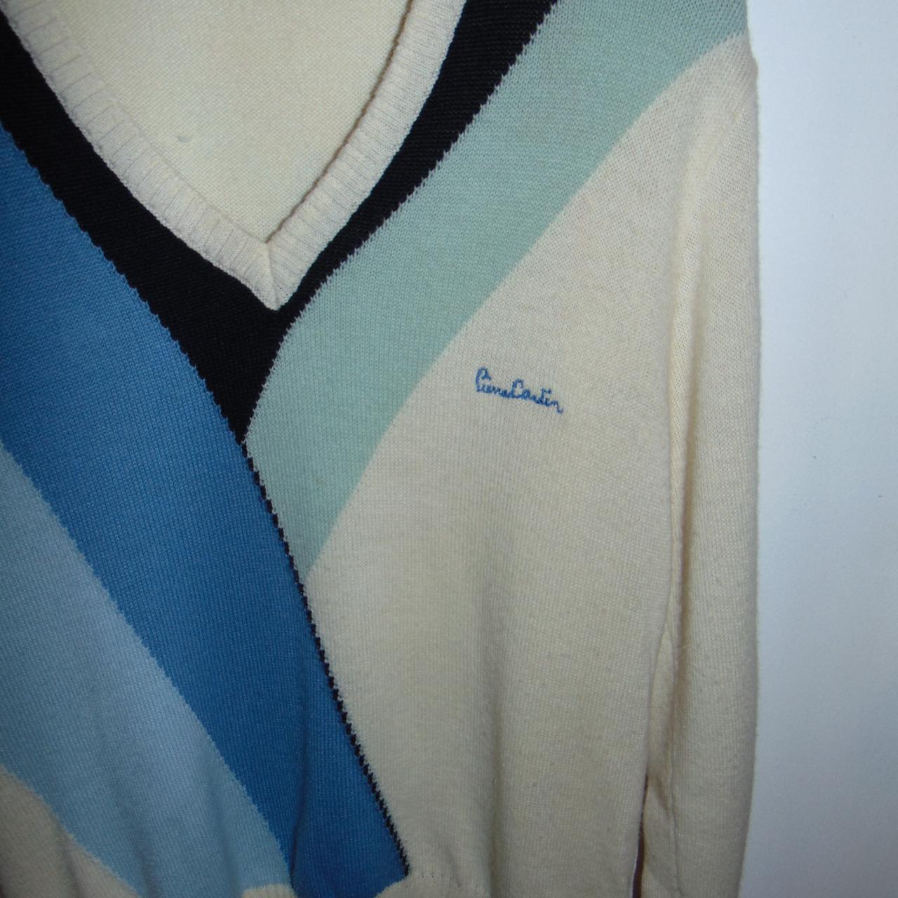 Vintage 70s 80s Pierre Cardin Colorblock Long Sleeve... - Depop