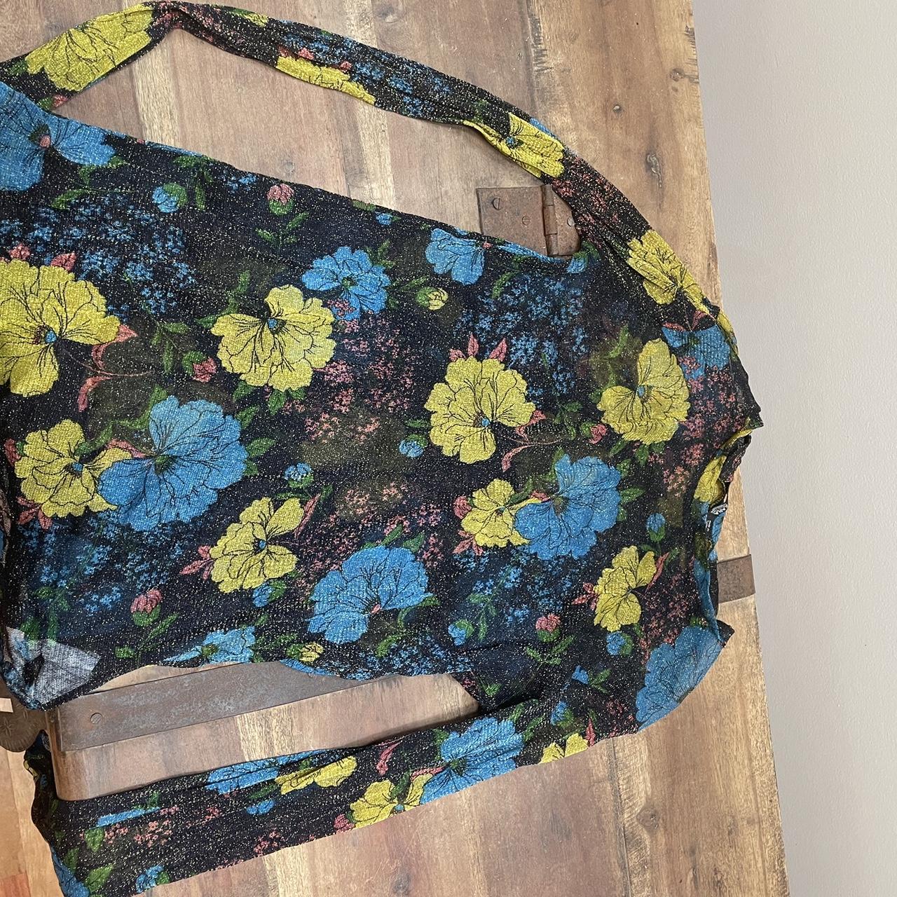 Sparkly transparent long sleeve - fitted top - Depop