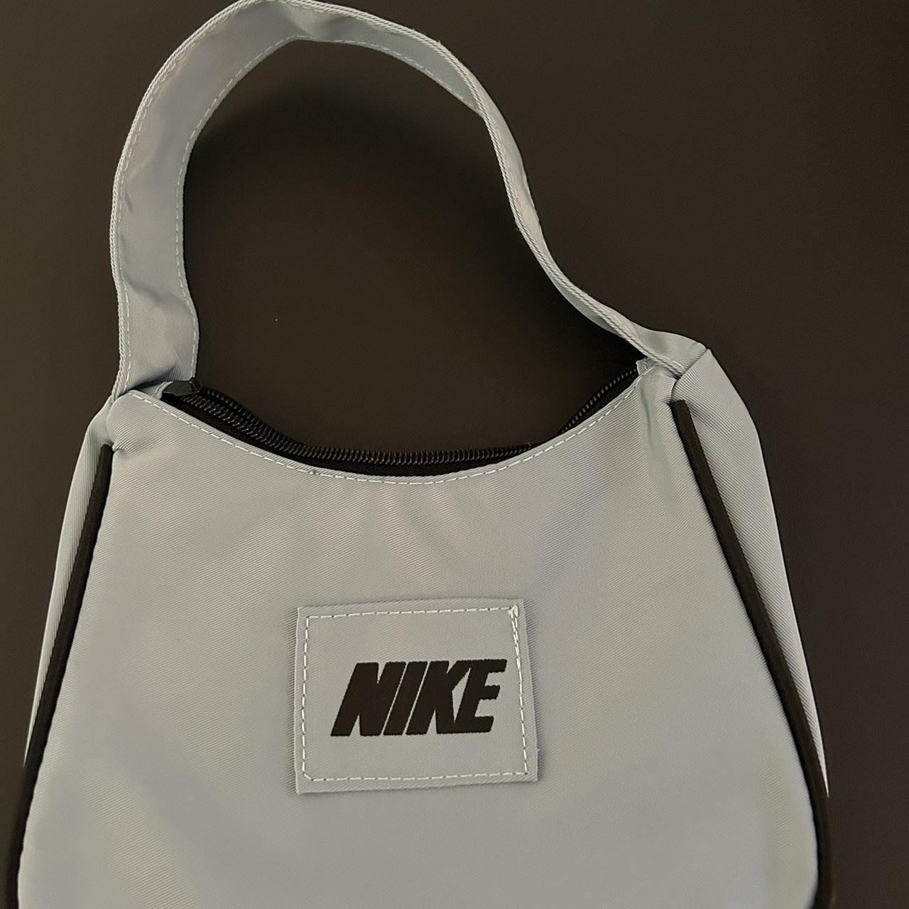 Small Custom Nike Blue Bag - Depop