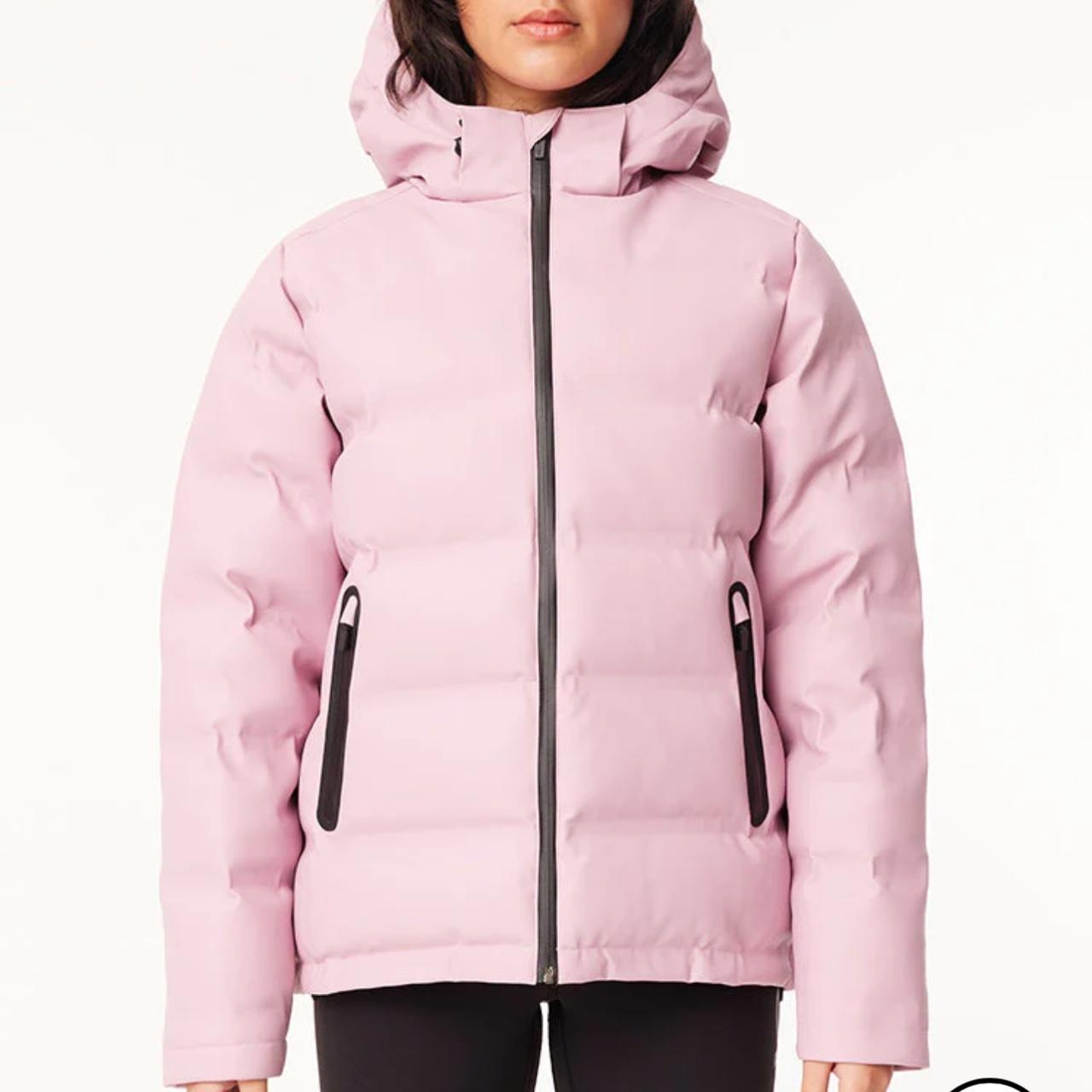 Huffer Pink snow jacket. size 8 (oversized fit,... - Depop