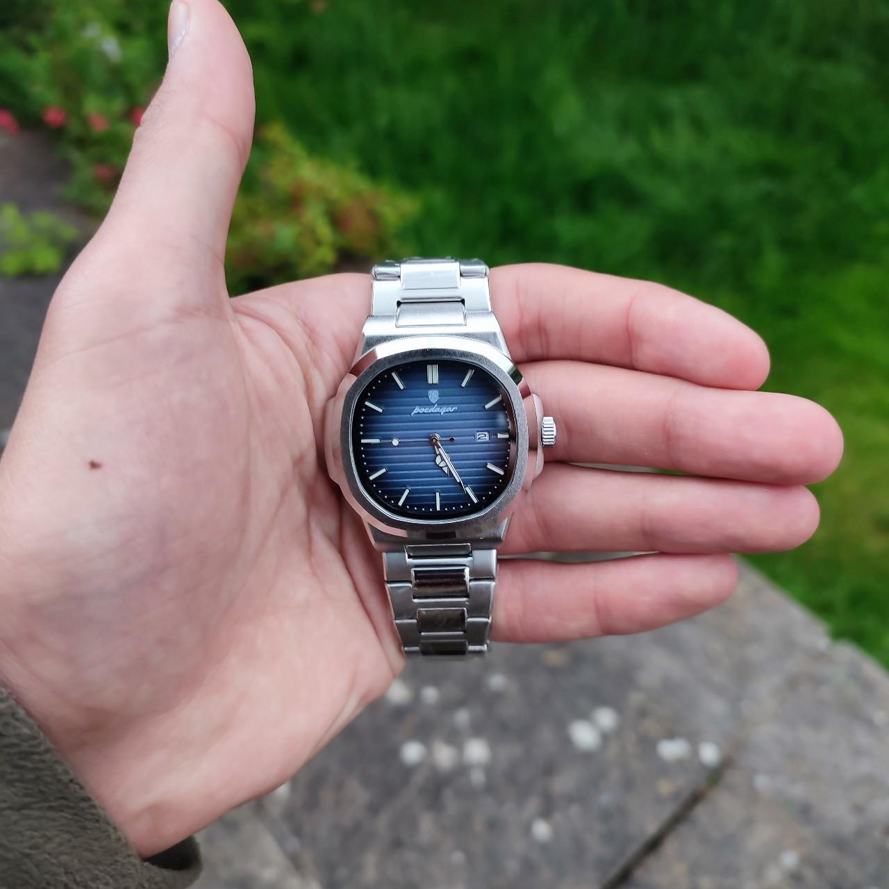 Mens Poedagar old money style watch in blue and... - Depop