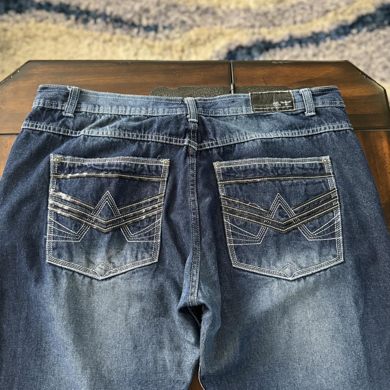 RK Icon | Navy Blue Jeans Size 42x32 - Depop