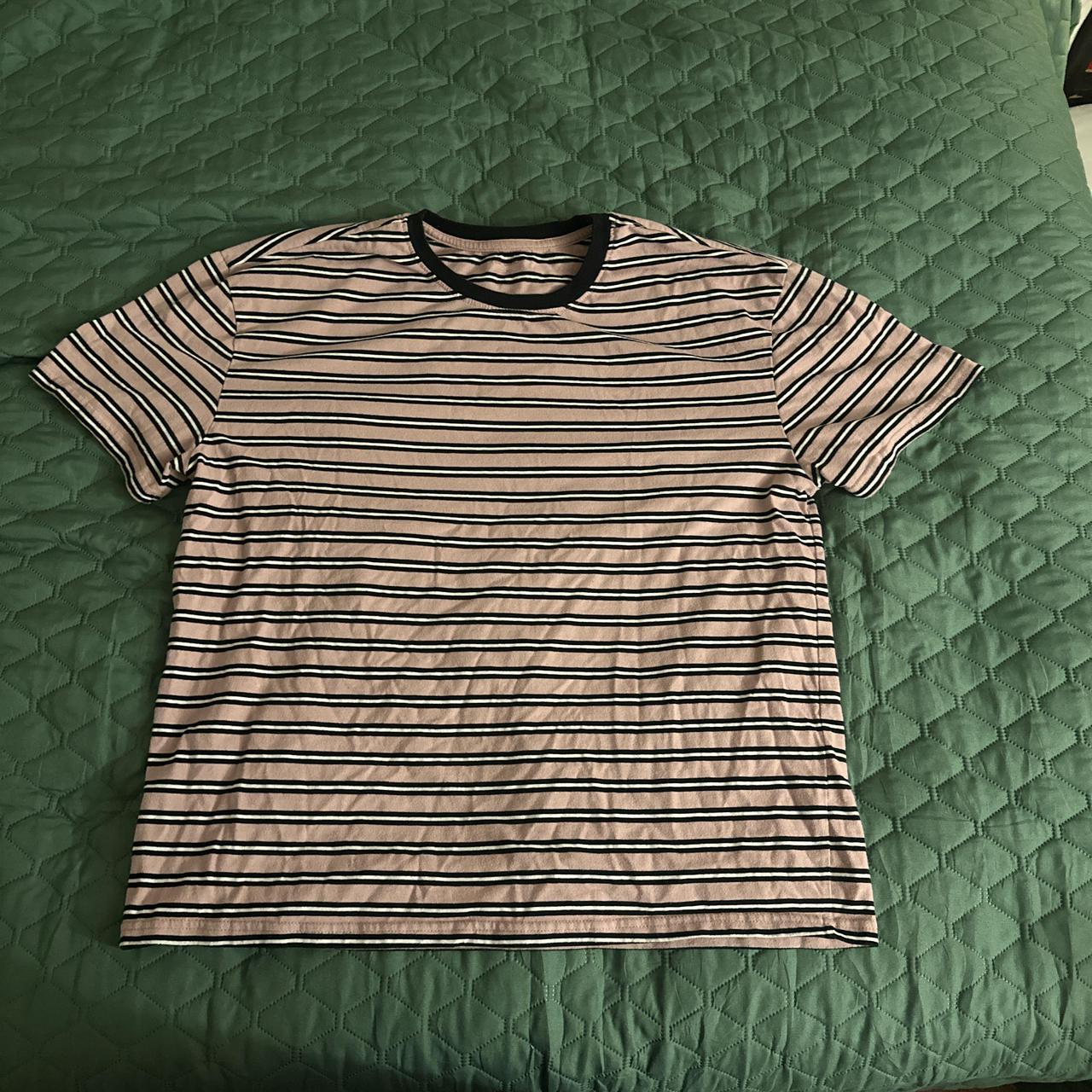 Striped Ringer-T XL 50% Cotton 50% Polyester... - Depop