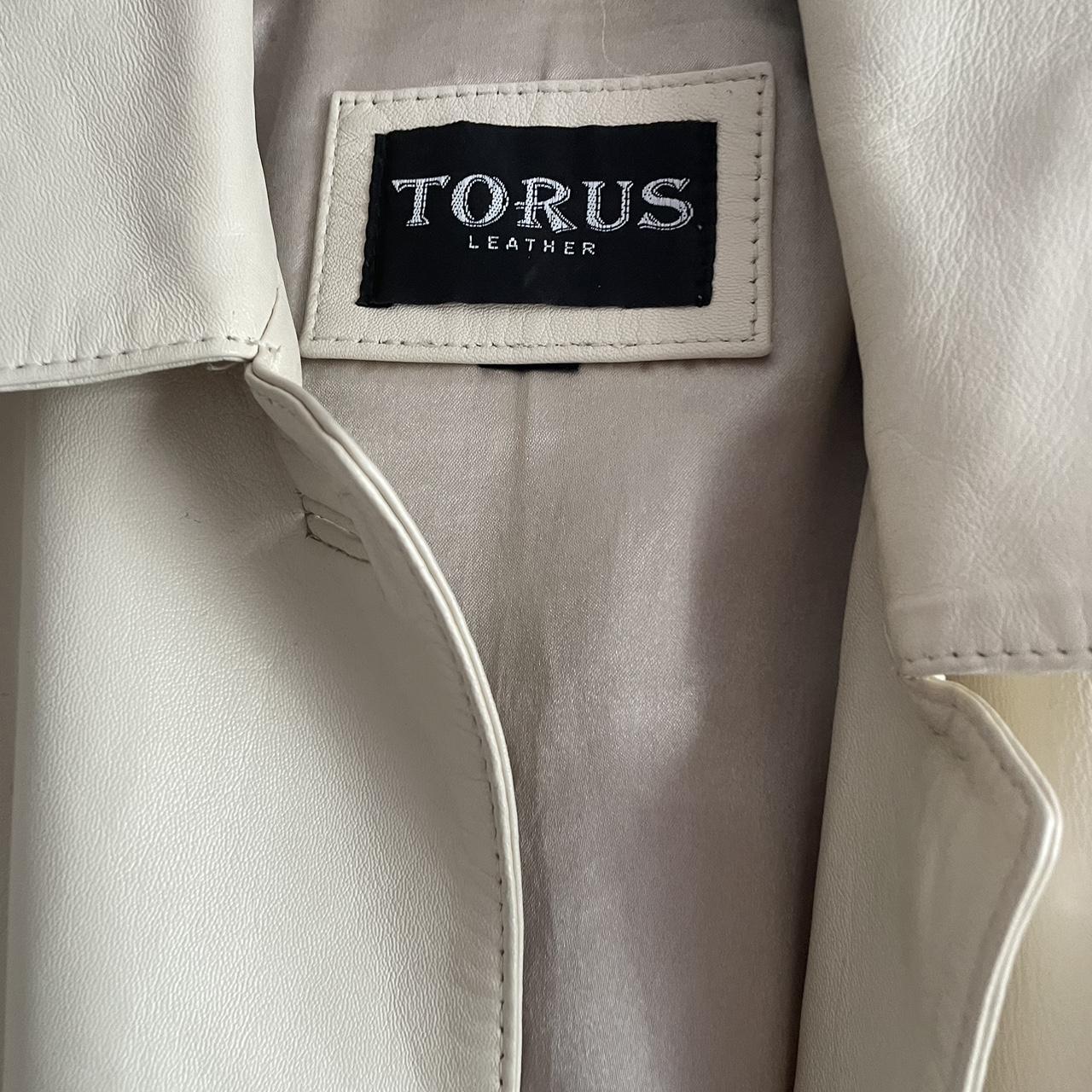 Cream Leather jacket Vintage leather high... - Depop