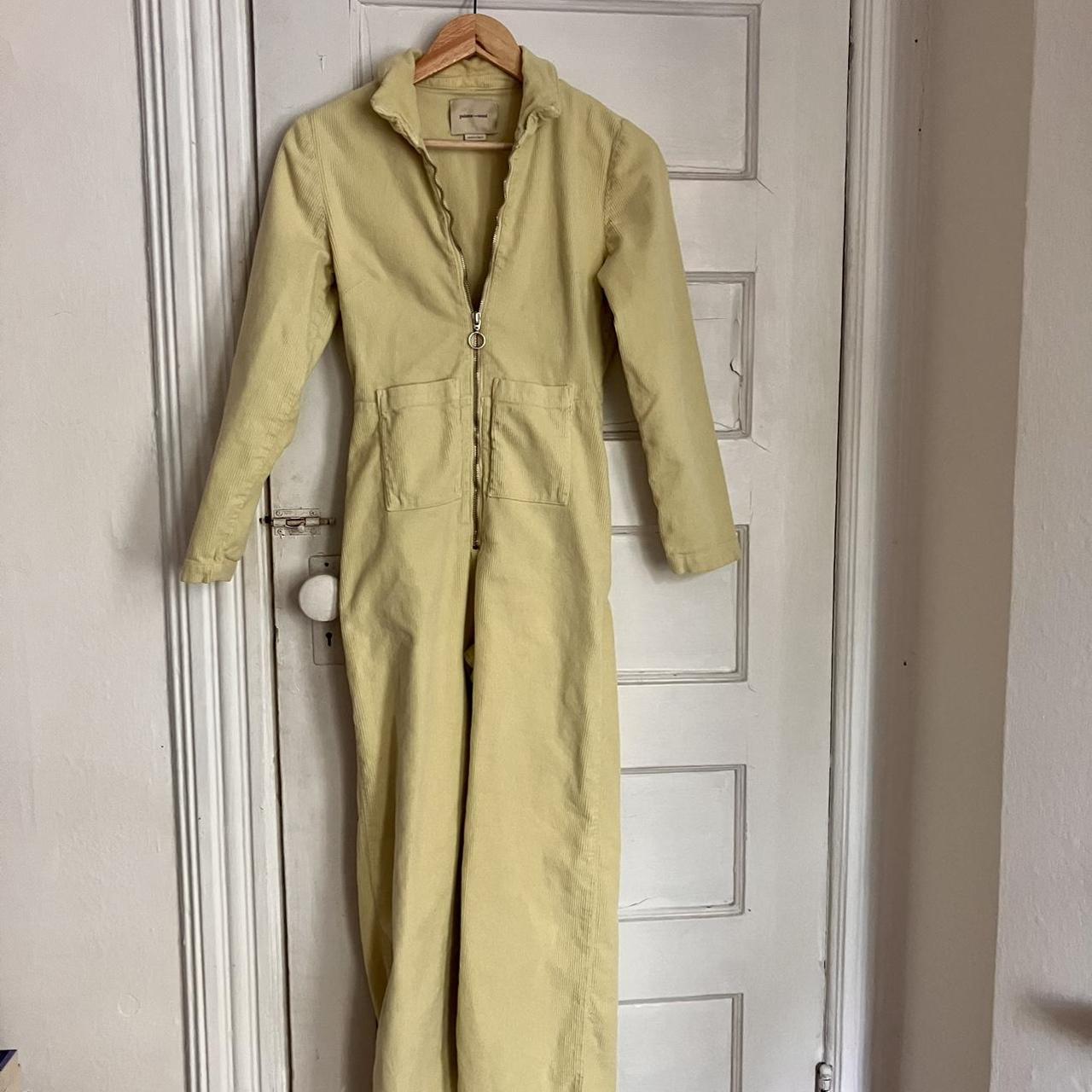 Paloma wool yellow corduroy jumpsuit. In try-on... - Depop