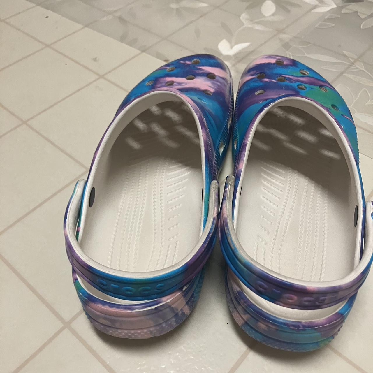 Croc Clogs Have a galaxy sort of look Has a blue,... - Depop