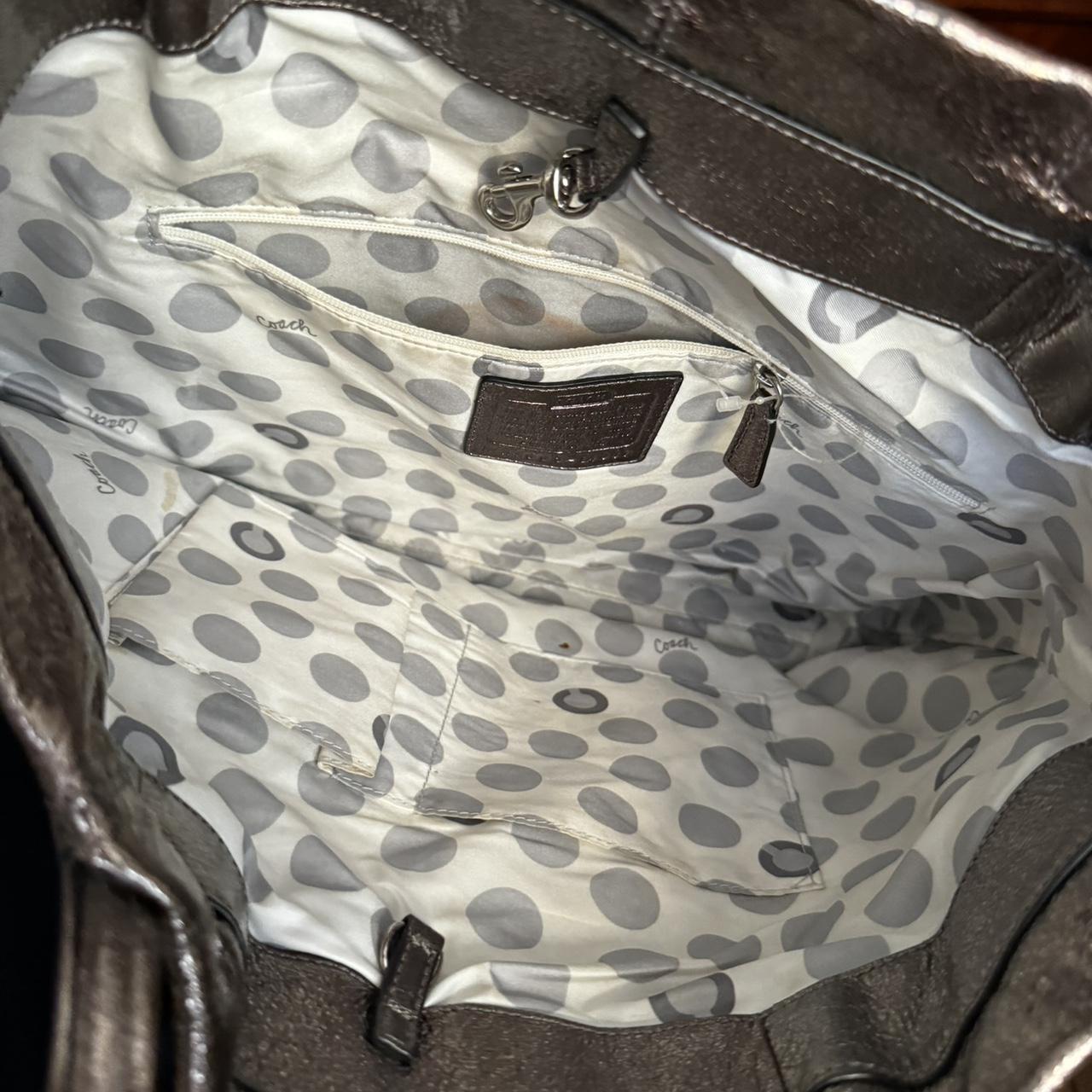 Vintage Cute metallic coach bag 🩶 In perfect... - Depop