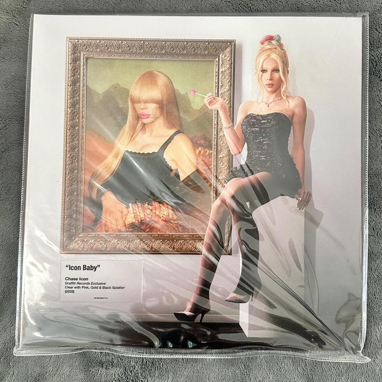 Chase Icon - Icon Baby Clear w/Pink, Gold & Black... | Depop