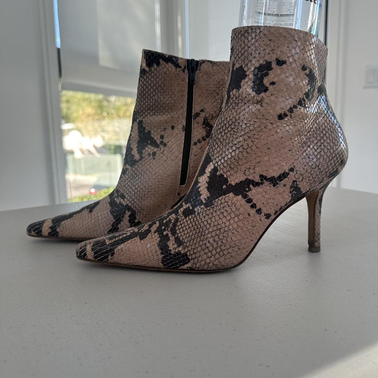 Vintage Roberto Cavalli snake skin boots. Small... - Depop