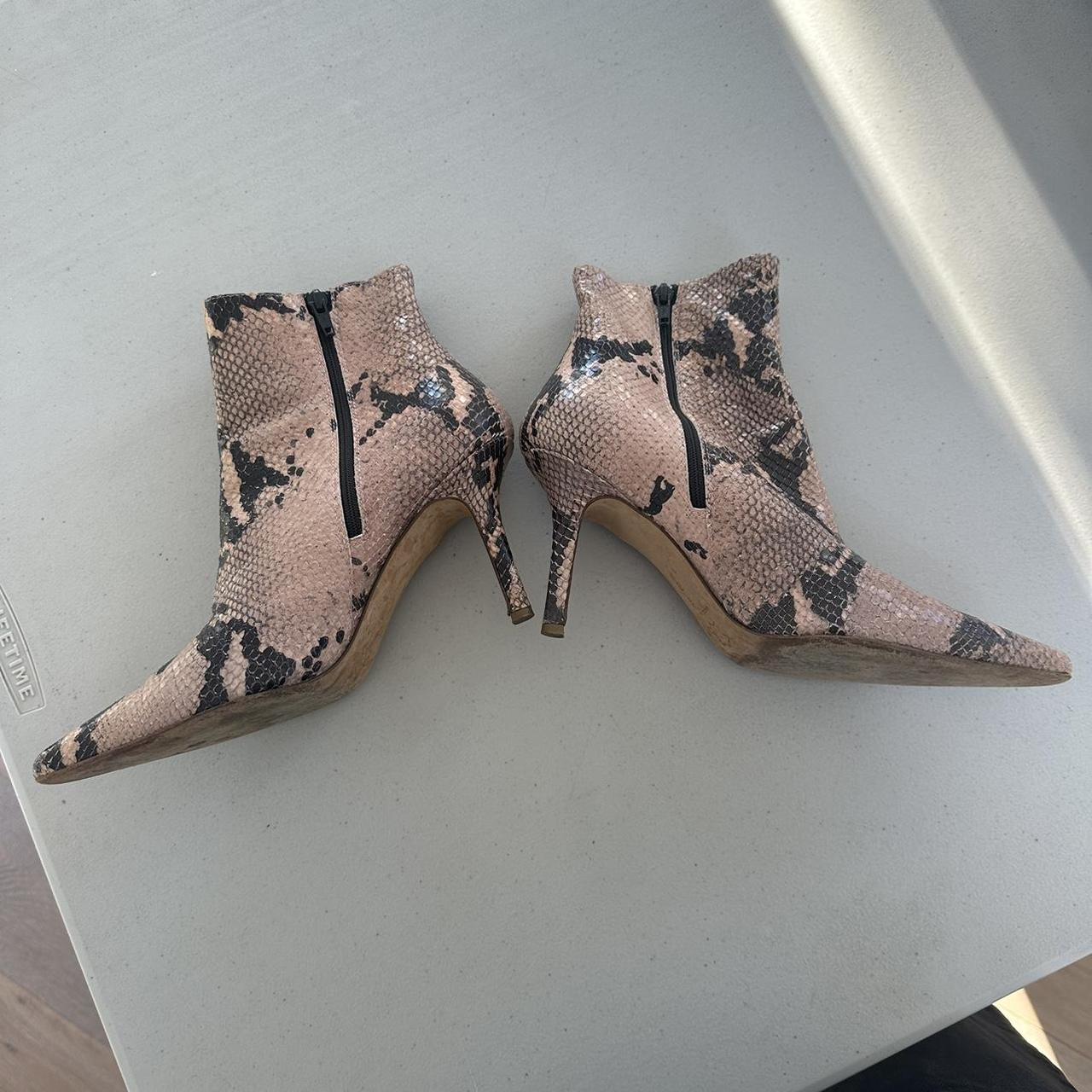 Vintage Roberto Cavalli snake skin boots. Small... - Depop