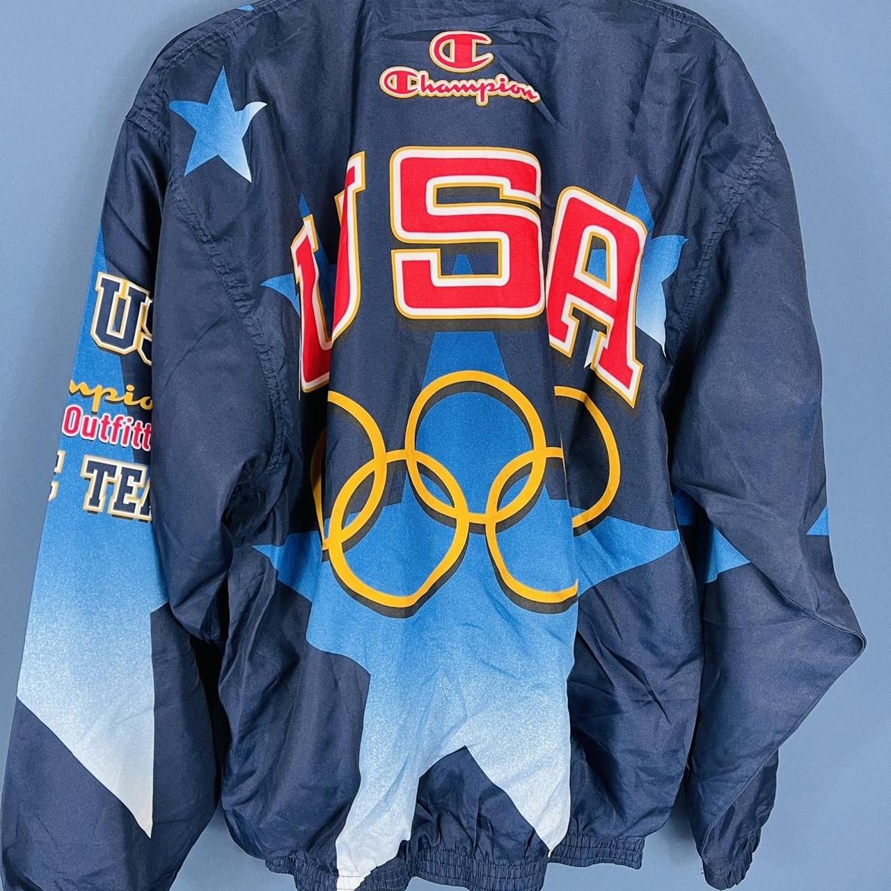Vintage 1996 Champion USA Award Cermony Windbreaker... - Depop