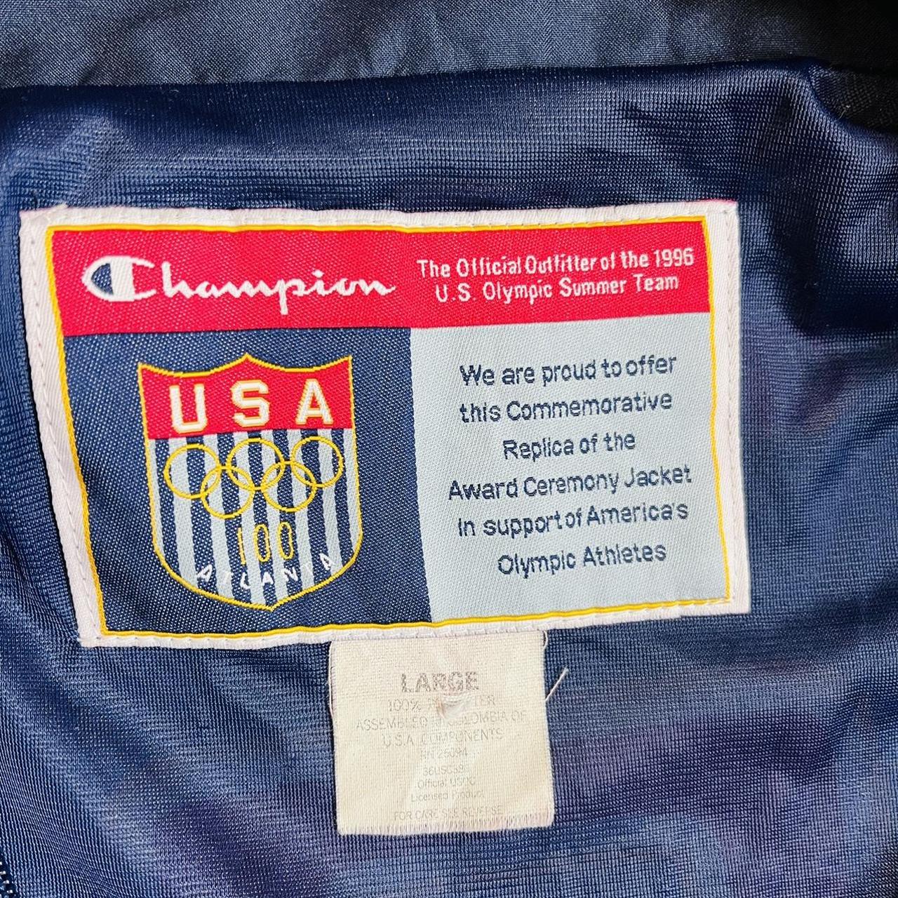 Vintage 1996 Champion USA Award Cermony Windbreaker... - Depop