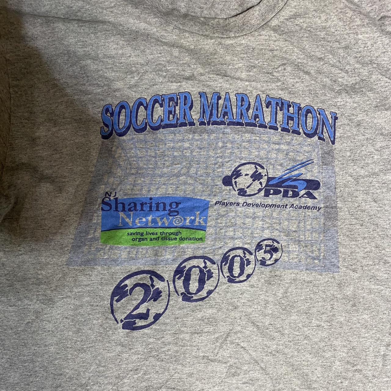 Grey vintage 2003 soccer marathon shirt soccer #nike | Depop