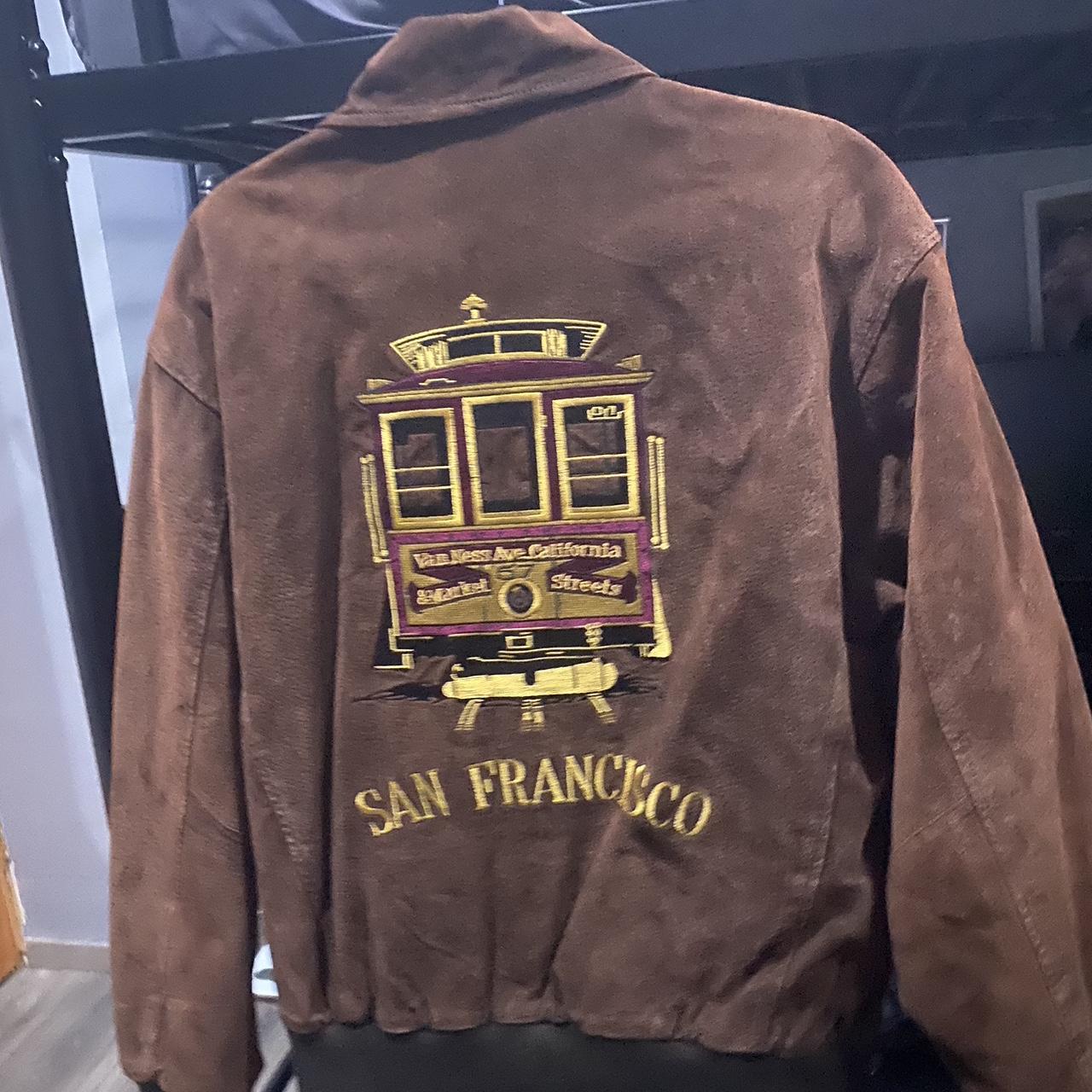 Vintage suede, San Francisco jacket, beautiful brown... - Depop