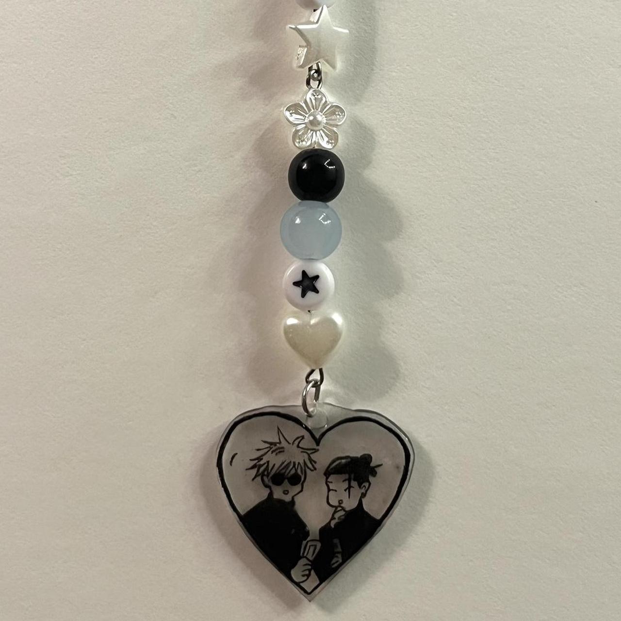 Gojo and geto heart phone charm #gojo #geto... - Depop