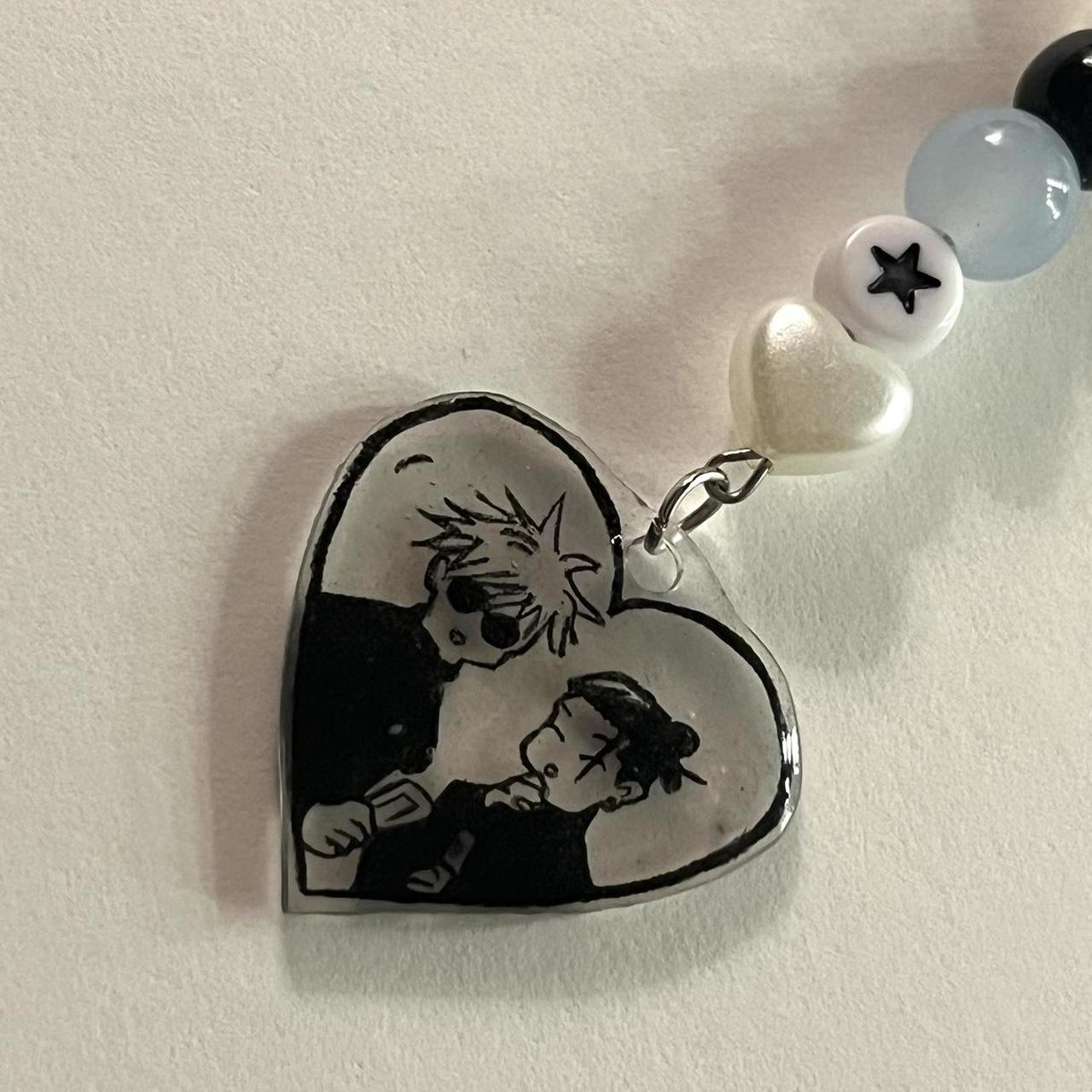 Gojo and geto heart phone charm #gojo #geto... - Depop